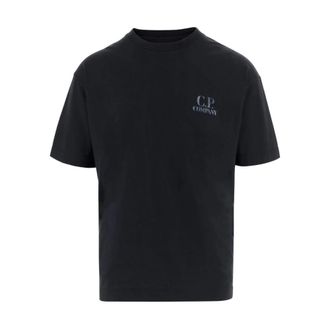 C.P. Company 30/1 Jersey Comfort Logo T-Shirt - - Tops - Herren - Blau - XL