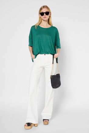 Gerard Darel T-shirt large en lin - GALADRIEL - Vert