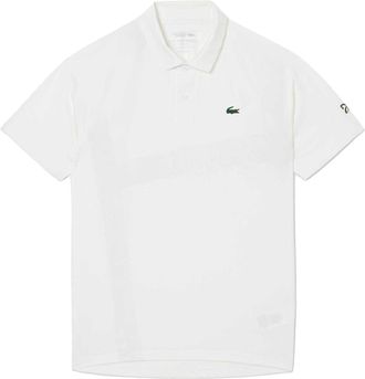 Lacoste Novak Djokovic On Court Poloshirt f&uuml;r Herren, Tennis (Wei&szlig;)