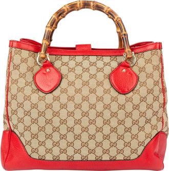 Gucci Crossbody Bags - Gucci GG Monogram Bamboo Handbag - Gr. unisize - in Bunt - f&uuml;r Damen