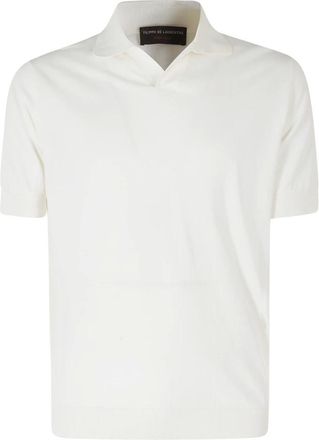 FILIPPO DE LAURENTIIS Homme, Tops, Blanc, Taille: XL Polo Collo Skipper Cotone Crepe