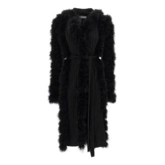 The Attico Femme, Vestes, Noir, Taille: 36 FR Manteau Long