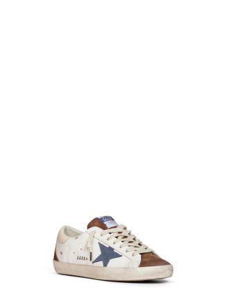 Golden Goose Mens Sneakers Super-Star White Leather Calf Trainers