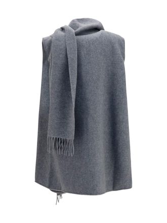 Fabiana Filippi Womens Wool Cape Granite Coat