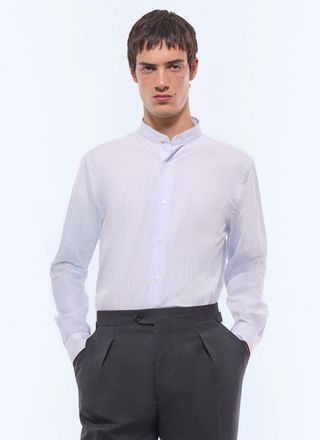 Fursac Chemise &agrave; rayures en popeline de coton - Taille XXL - Homme