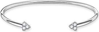 Thomas Sabo Charm Club Bracelet souple en argent avec zircones, 17,5 cm, Argent sterling, Oxyde de zirconium