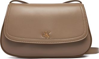 Calvin Klein Handtasche Calvin Klein Ck Flap Camera Bag LV04F3421G Beige