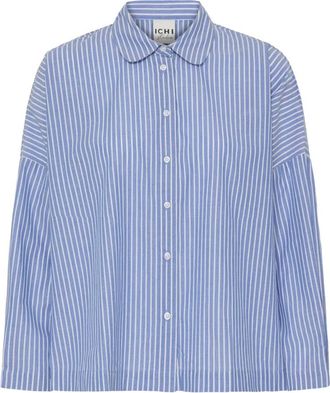 Ichi Ichi, Femme, Blouses et Chemises, Bleu, Taille: 44 FR Chemises