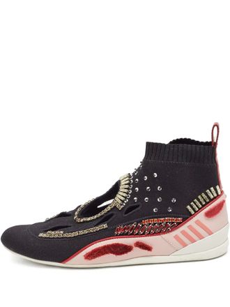 Valentino Garavani Sock-Sneakers mit Perlendetail - Schwarz