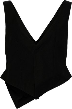 Yohji Yamamoto Einreihige Weste - Schwarz