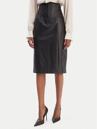 Bardot Bardot Rock aus Kunstleder Henley 60225SB Schwarz Slim Fit