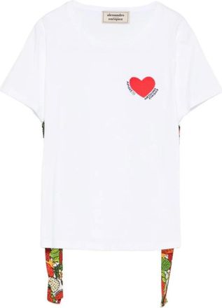 Alessandro Enriquez Femme, Tops, Blanc, Taille: 38 FR Round Neck T-Shirt