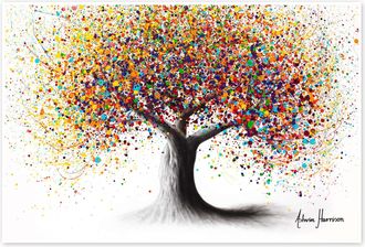 Posterlounge Baum mit Regenbogenseele Poster von Ashvin Harrison 90 x 60 cm Bunt Wandbilder Wanddeko