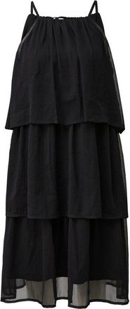 QS by s.Oliver Minikleid Kleid Knielanges Chiffonkleid mit Volants