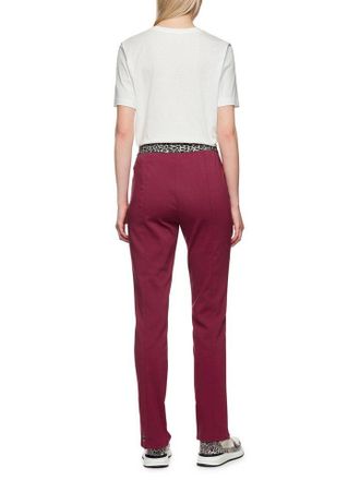 Marc Cain Schlupfhose Mon Cherry Premium Damenmode Model: Siena, Gummibund in Leoprint