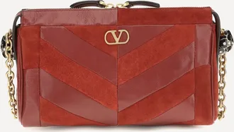 Valentino Garavani Panthea Shoulder Bag chevron pattern Female UNI