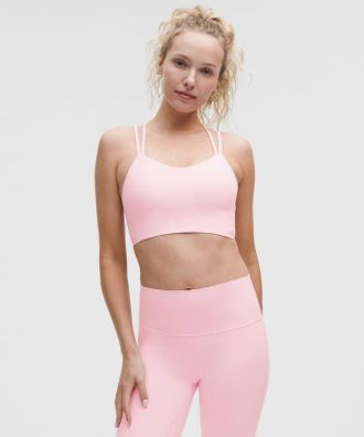 lululemon Soutien-gorge Like a Cloud long Maintien l&eacute;ger, bonnets B et C pour Femmes - Rose - Taille 10