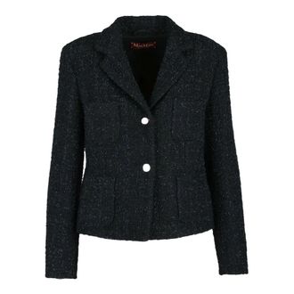 Max Mara Femme, Vestes, Noir, Taille: 34 FR Veste Boucl&egrave; avec Fermeture &agrave; Bouton