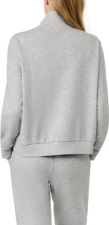 s.Oliver Sweater s.Oliver X Heidi Klum Troyer Sweatshirt mit Logo mit Troyer-Kragen / Logo-Print / meliert