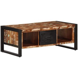 vidaXL Vidaxl - Table basse multicolore 90x50x36 cm bois de r&eacute;cup&eacute;ration massif