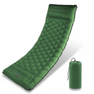 Shanna Isomatte Outdoor Camping Luftmatratze: Extra Dick 12cm Ultraleicht Aufblasbare Matratze mit Fußpumpe Verbindbare 50D Isolierte Schlafmatte mit Kissen 