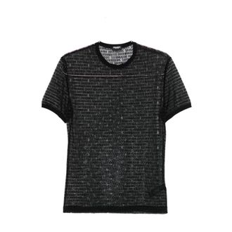 Dsquared2 Schwarzes Logo Transparentes Nylon T-Shirt - - Tops - Herren - Schwarzk - M