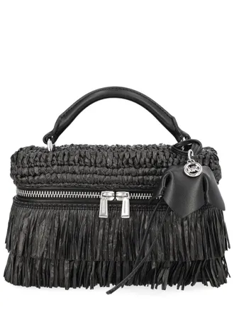 Michael Michael Kors Womens Handbag Jane Black Polypropylene Handbags Hand Bags