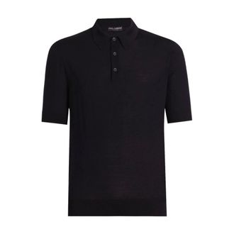 Dolce & Gabbana Homme, Tops, Bleu, Taille: 2XL Polo Tricot&eacute;