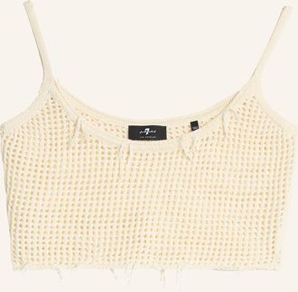 7 For All Mankind Cropped Tank Top weiss