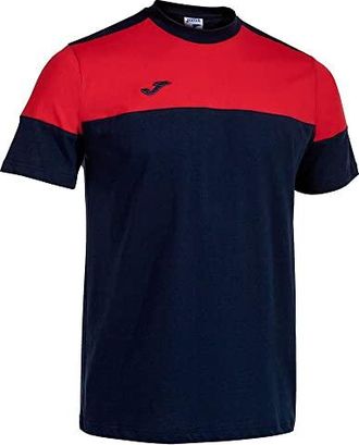 Joma T-Shirt Crew V pour Homme, Bleu Marine/Rouge, XXL