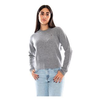 Tommy Hilfiger C-Nk Soft Wool Jersey Slim Pullover - - Knitwear - Damen - Grau - M