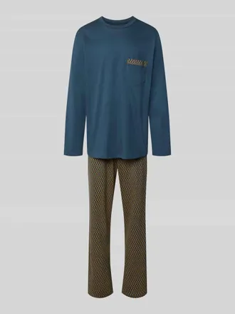 Schiesser Regular Fit Pyjama-Set aus reiner Baumwolle