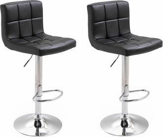 Happy Garden Lot de 2 tabourets de bar noir MIKE