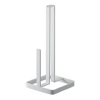 Yamazaki Tableware 6781 Tower Paper Towel Holder, White, Steel, 11 x 11 x 26.5 cm