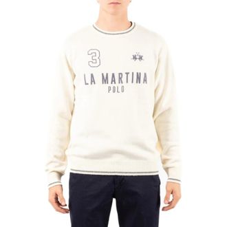 La Martina Herren, Strickwaren, Wei&szlig;, LGr&ouml;&szlig;e