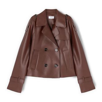 Motivi Kurzer doppelreihiger Trenchcoat mit Schulterklappen - - Jackets - Damen - Braun - M