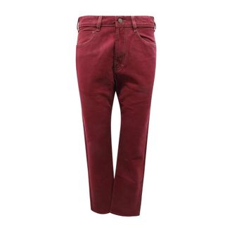 Incotex Burgunderfarbene Hose 5 Taschen Raso Army - - Trousers - Herren - Rot - S