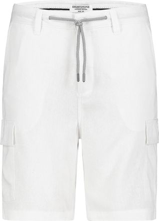 Eight2Nine Bequeme Leinen Cargo Shorts mit Kordelzug und Seitentaschen