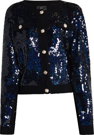 Faina Pailletten Damen schwarz