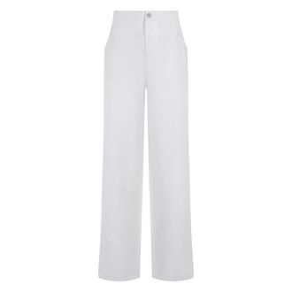 Alberta Ferretti Lockere- elegante Hose mit hohem Bund - - Trousers - Damen - Wei&szlig; - XS