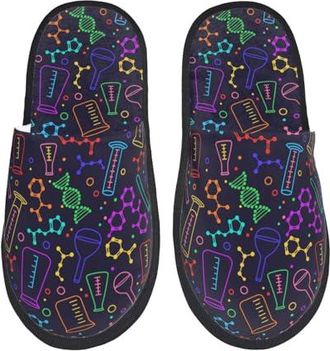 Generic Sciences Chimiques Homme Femme Chaussures De Maison Confortable Slippers Chaud Pantoufles Pour Maison Hiver Int&eacute;rieur L