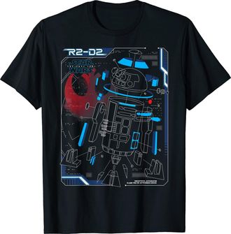 Star Wars The Last Jedi R2-D2 Schematics Rebel Poster T-Shirt