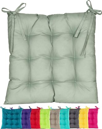 JACK Outdoor Stuhlkissen 38x38cm Lounge Kissen Auflage Wasserfest Sitzkissen Garten Lotus Effekt, Farbe:Oliv