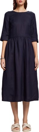 Esprit Damen 033ee1e321 Kleid, 400/Navy, 34