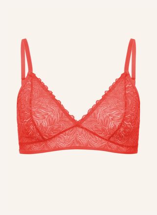 erlich textil Erlich Textil Dreamy Lace B&uuml;gelloser Triangel Bh Aus Nachhaltiger Spitze - Verstellbare Tr&auml;ger orange