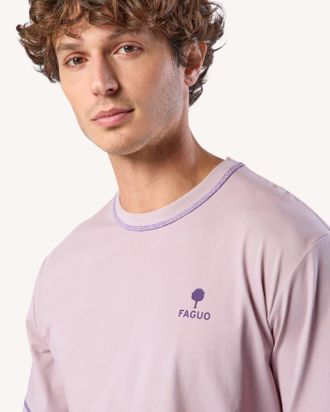 Faguo T-shirt imprim&eacute; faguo rose gris&eacute;