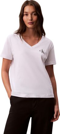 Calvin Klein Damen A-Logo Vn 2 Pack Tee Lv047C906G T-Shirts, RED (Adrenaline Rush/Brilliant White), S