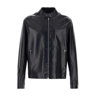 Fendi Leder-Bomberjacke - - Jackets - Herren - Blau - 2XL