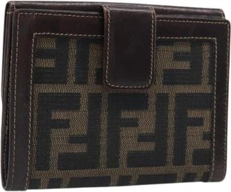 Fendi Portefeuille Pre-owned Zucca Canvas - Femme - Pre-owned - Brun - Taille: ONE Size