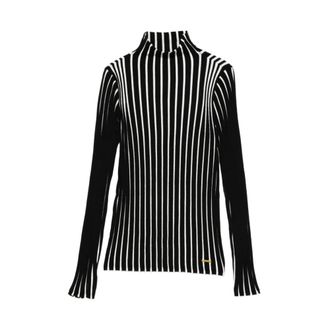 Twinset Femme, Pulls, Noir, Taille: 40 FR Pull ras du cou simulé